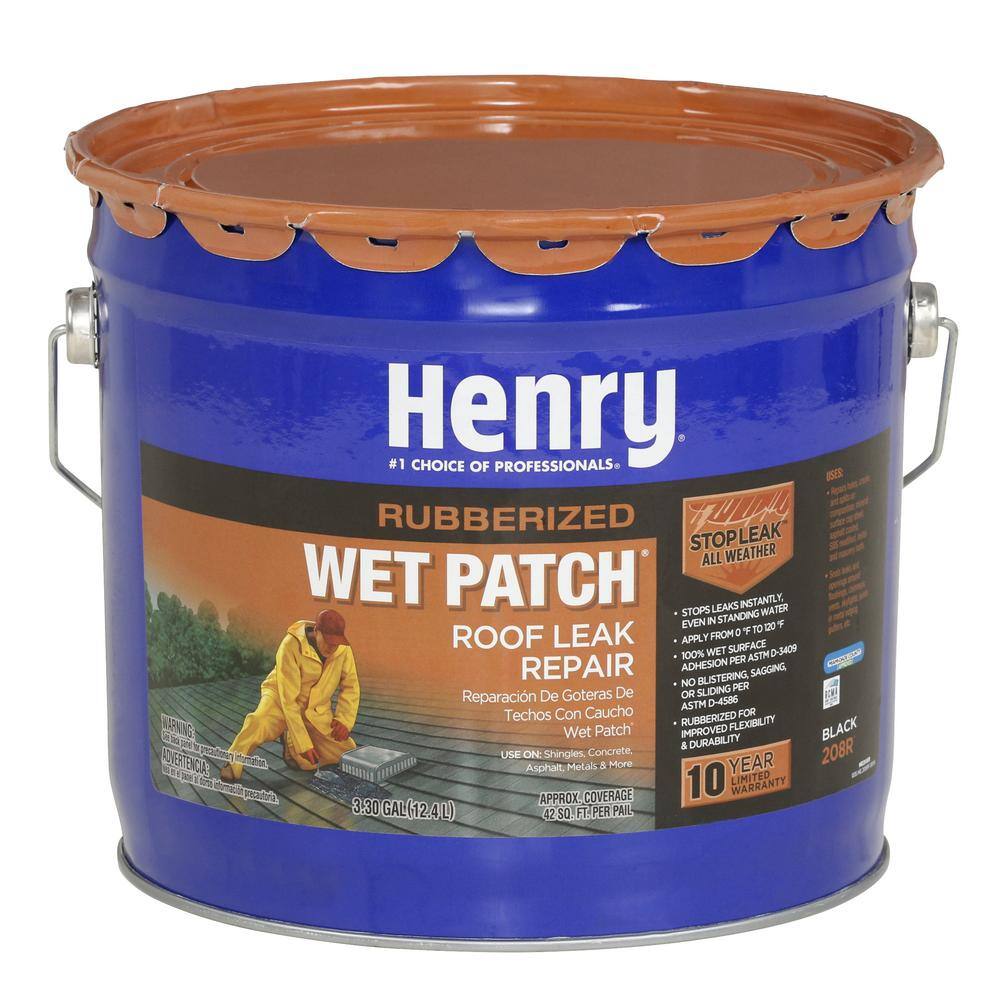 208R Rubberized Wet Patch Roof Leak Repair Sealant 3.3 gal. Best Deals ...