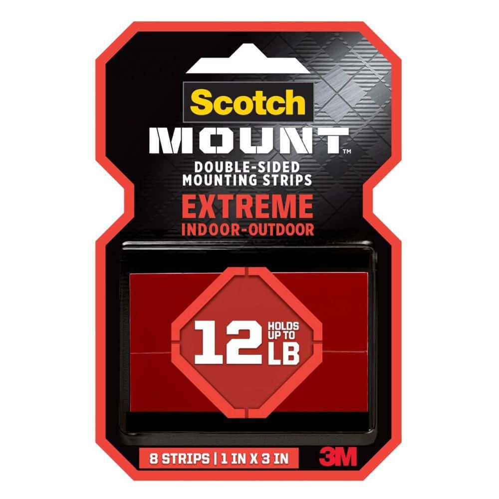 Scotch-Mount 1 in. x 3 in. Extreme Double-Sided Mounting Strips 414P-ST ...