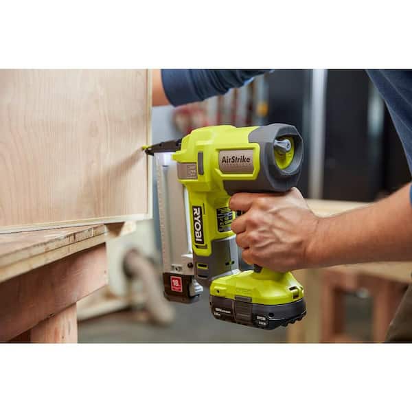 RYOBI ONE+ 18V 18-Gauge Cordless AirStrike Narrow Crown Stapler (Tool ...