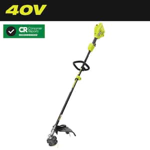 RYOBI 40V 15 in. Expand-It Cordless Battery Attachment Capable String Trimmer & Pole Saw with 4. ...