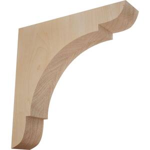 Ekena Millwork 2-1/2 in. x 6 in. x 4 in. Maple Small Thompson Bracket ...