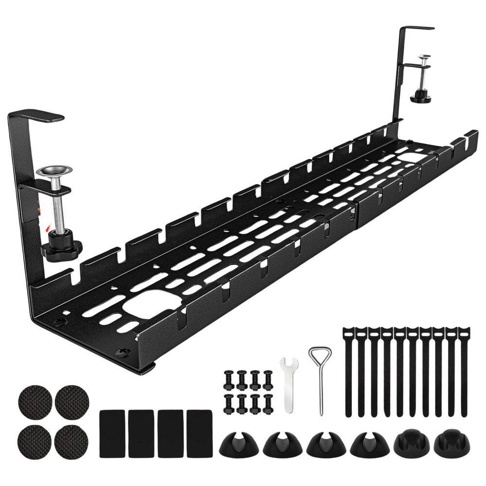 Yichuhaoxi Retractable Cable Management Tray 15.7-31 Under Desk Cord ...