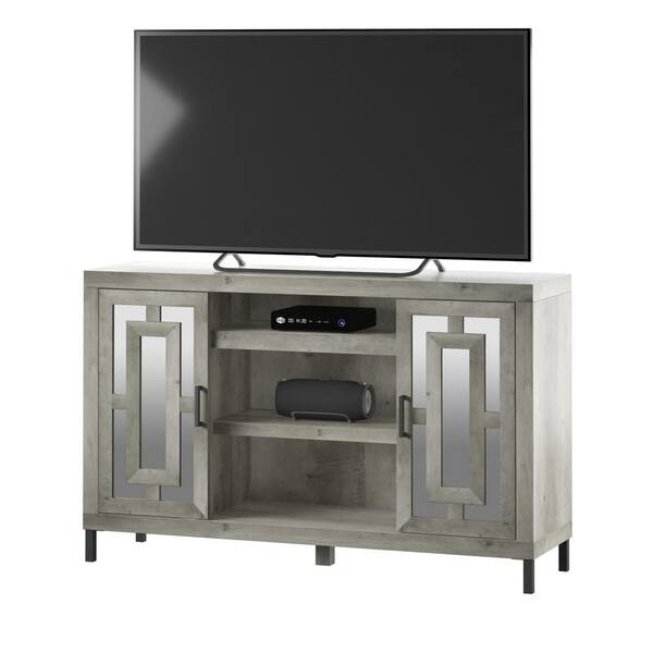 Twin Star Home 55 in. Valley Pine TV Stand Fits TV s up to 60 in. with Adjustable Shelves TC55 90481 PI23