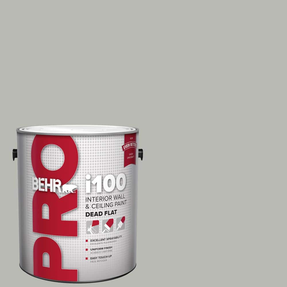 BEHR PRO 1 gal. #PPU18-11 Classic Silver Dead Flat Interior Paint ...