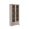 Home Source Industries Home Source Display Storage Cabinet in White Oak ...