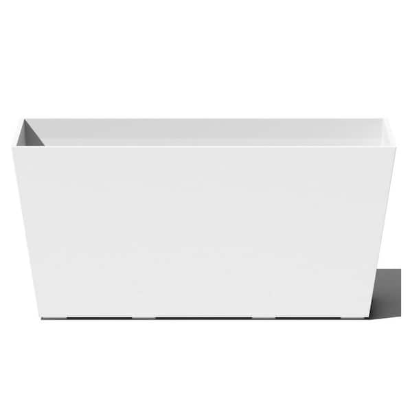 Large white Plastic Indoor/Outdoor Planter (31 in. W x 15.25 in. H ...