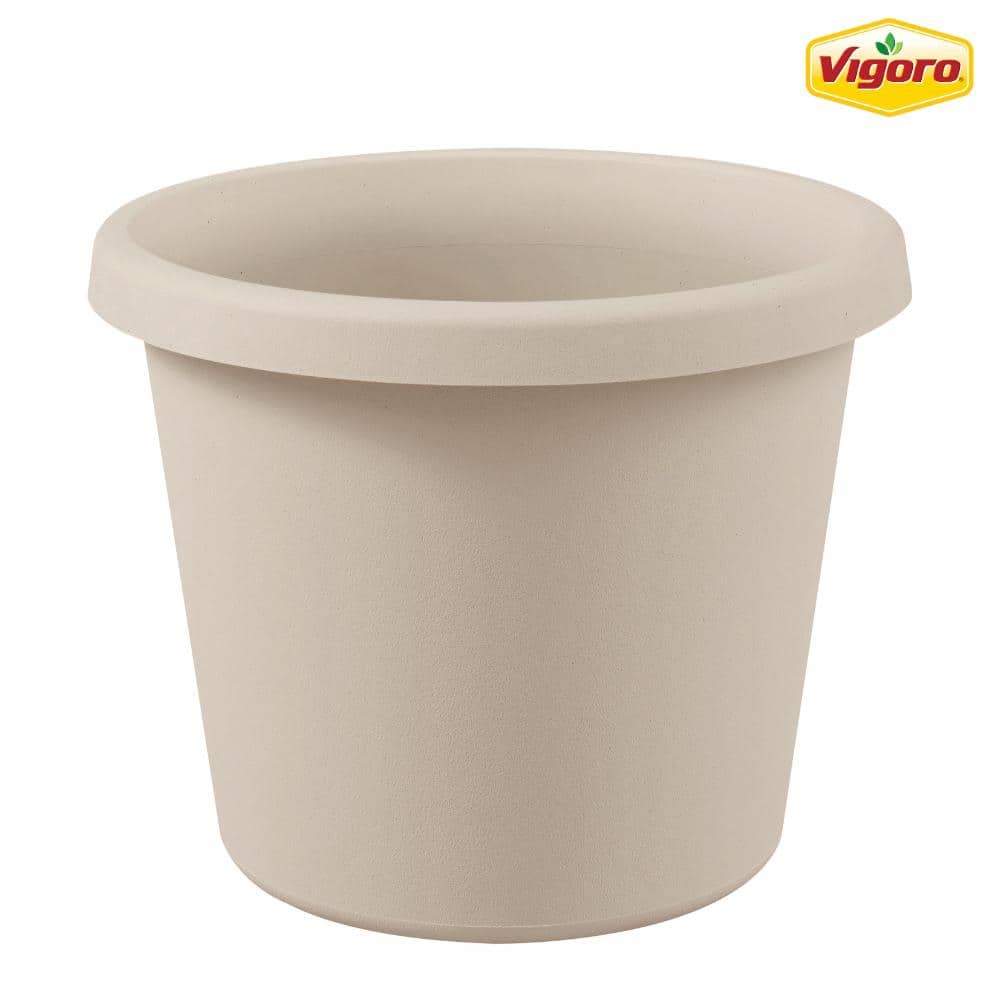 Reviews for Vigoro 6 in. Antonella Small Cottage Stone Plastic Planter ...