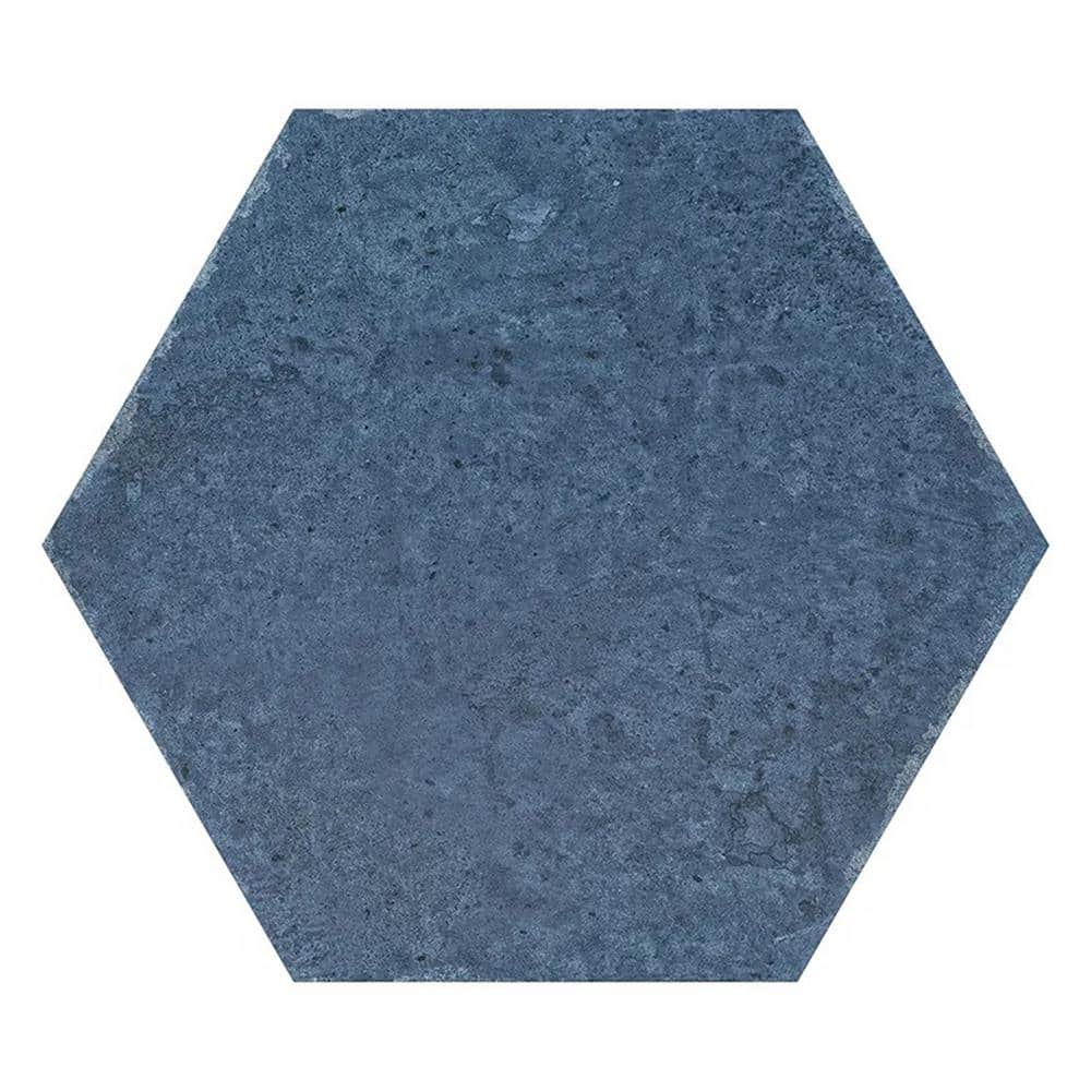 Apollo Tile Zenith 4 in. x 5 in. Matte Slate Blue Porcelain Hexagon ...