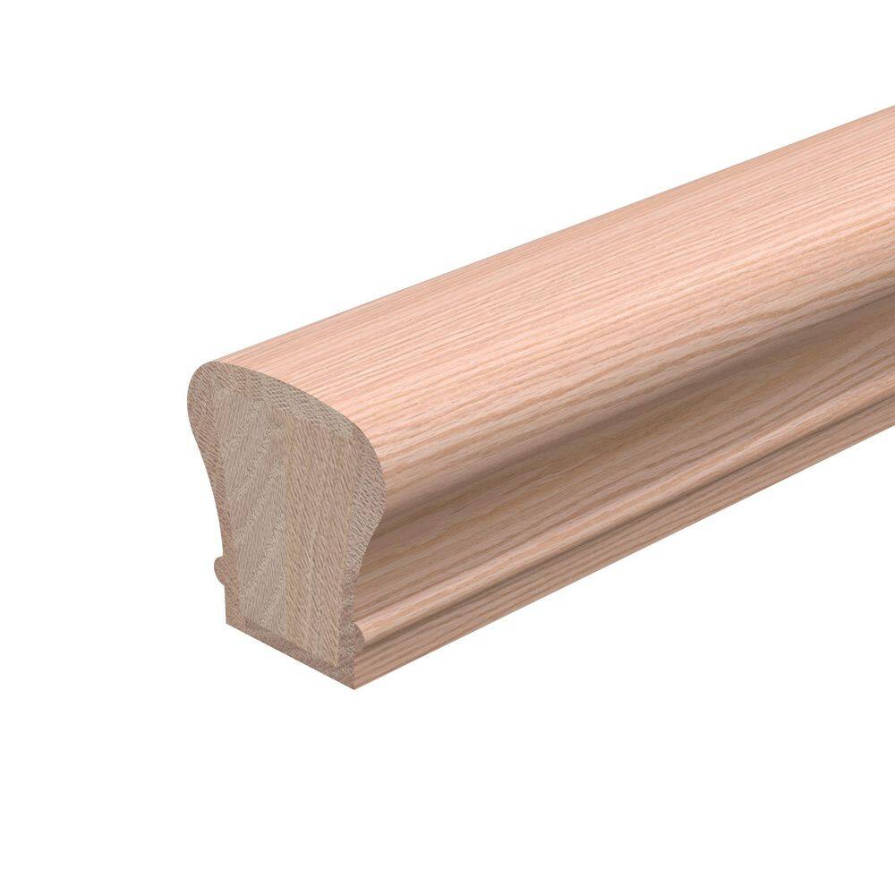 EVERMARK Stair Parts 6010 1 ft. Unfinished Red Oak Handrail 6010R-FJ0 ...