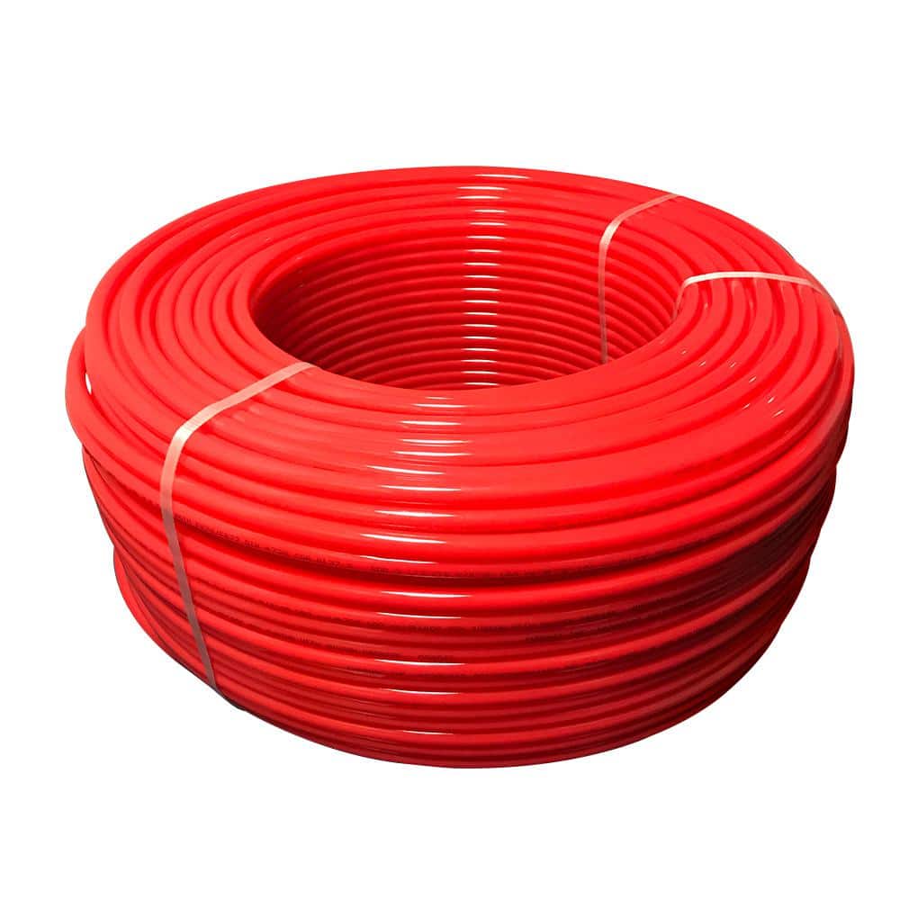 PLUMBFLEX 1/2 in. x 1000 ft. Red PEX-B Tubing Oxygen Barrier Radiant ...
