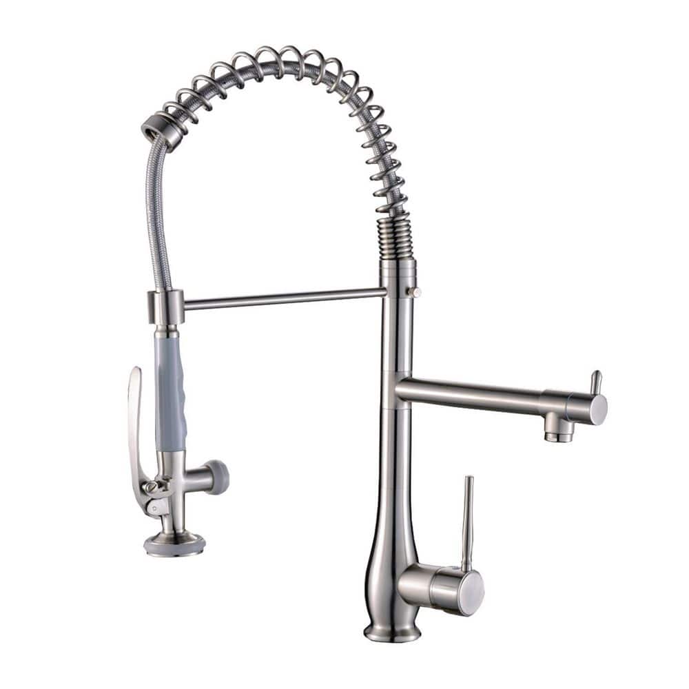 GIVING TREE Single-Handles 2-Spout Commercial Pre-Rinse Spring Pull ...