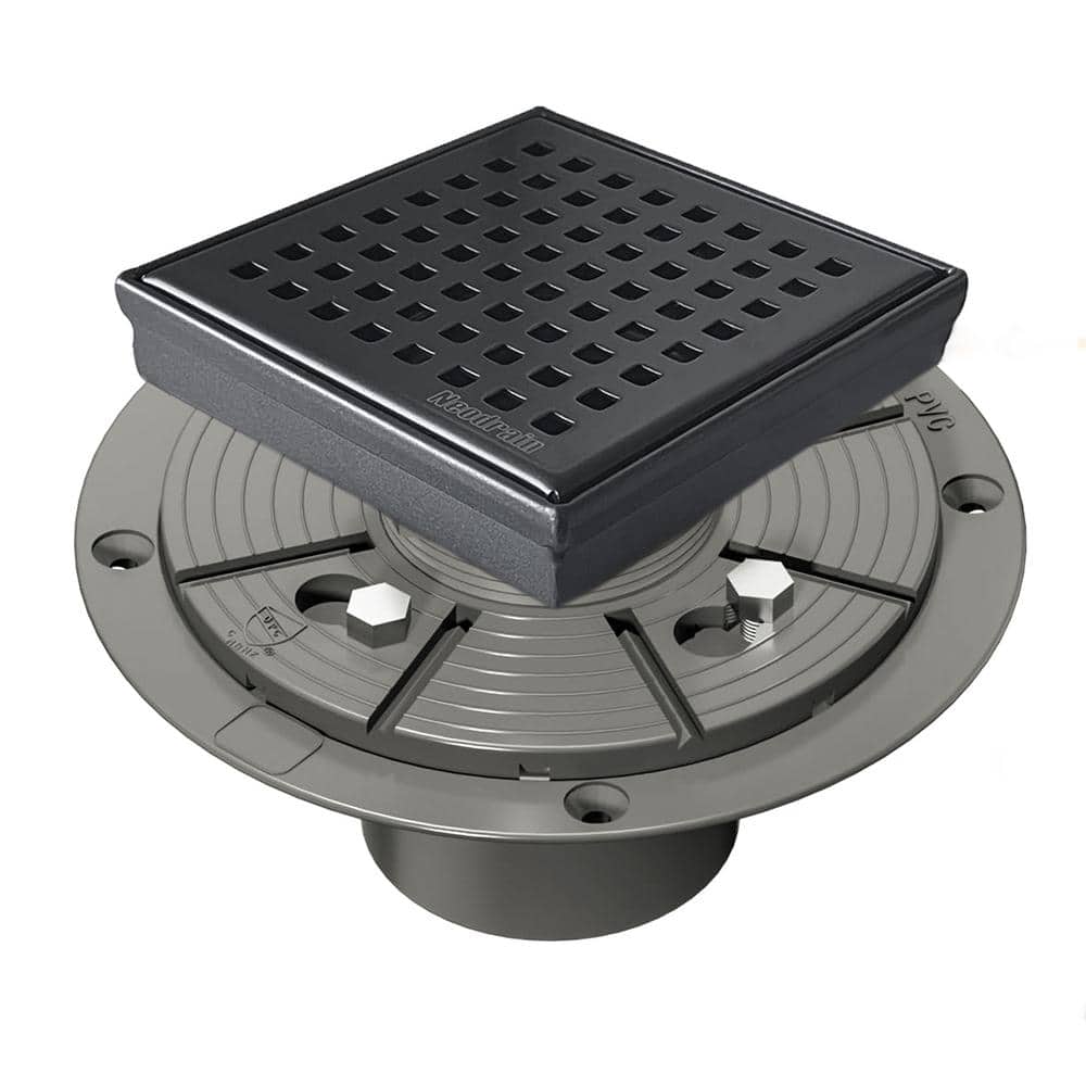 Neodrain 4 in. x 4 in. Stainless Steel Square Shower Drain with Square ...