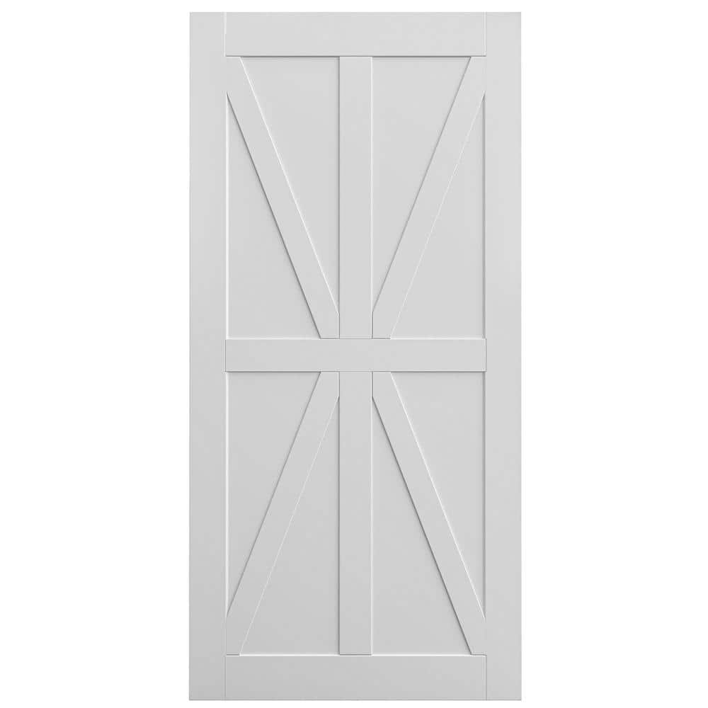 WEGATE 32 in. x 80 in. White Primed Star Style Solid Core Wood Interior ...