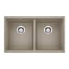 Blanco PRECIS Undermount Granite Composite 29.75 in. 50/50 Double Bowl ...