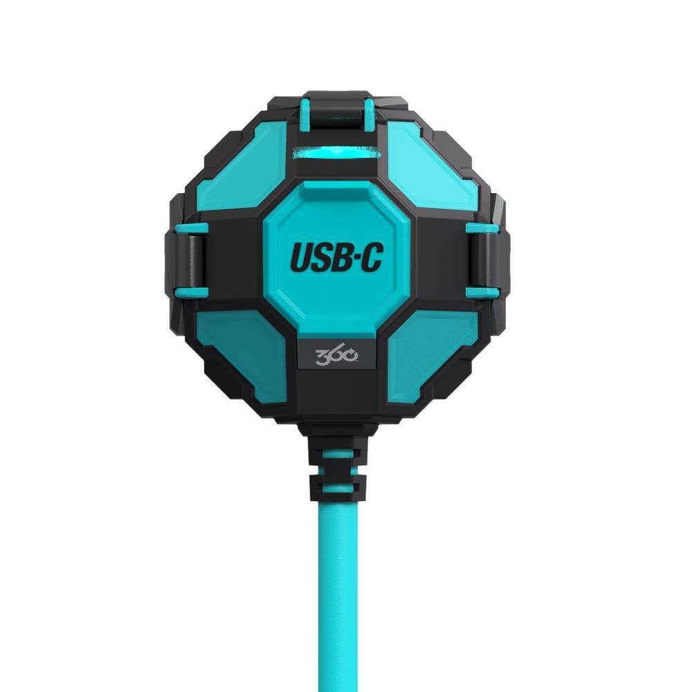 360 Electrical PowerBall25 8 ft. 14/3 Ultra Heavy-Duty 3-Outlet Outdoor ...