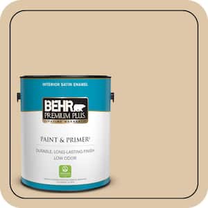 BEHR PREMIUM PLUS 8 oz. #PPU4-13 Sand Motif Semi-Gloss Interior ...