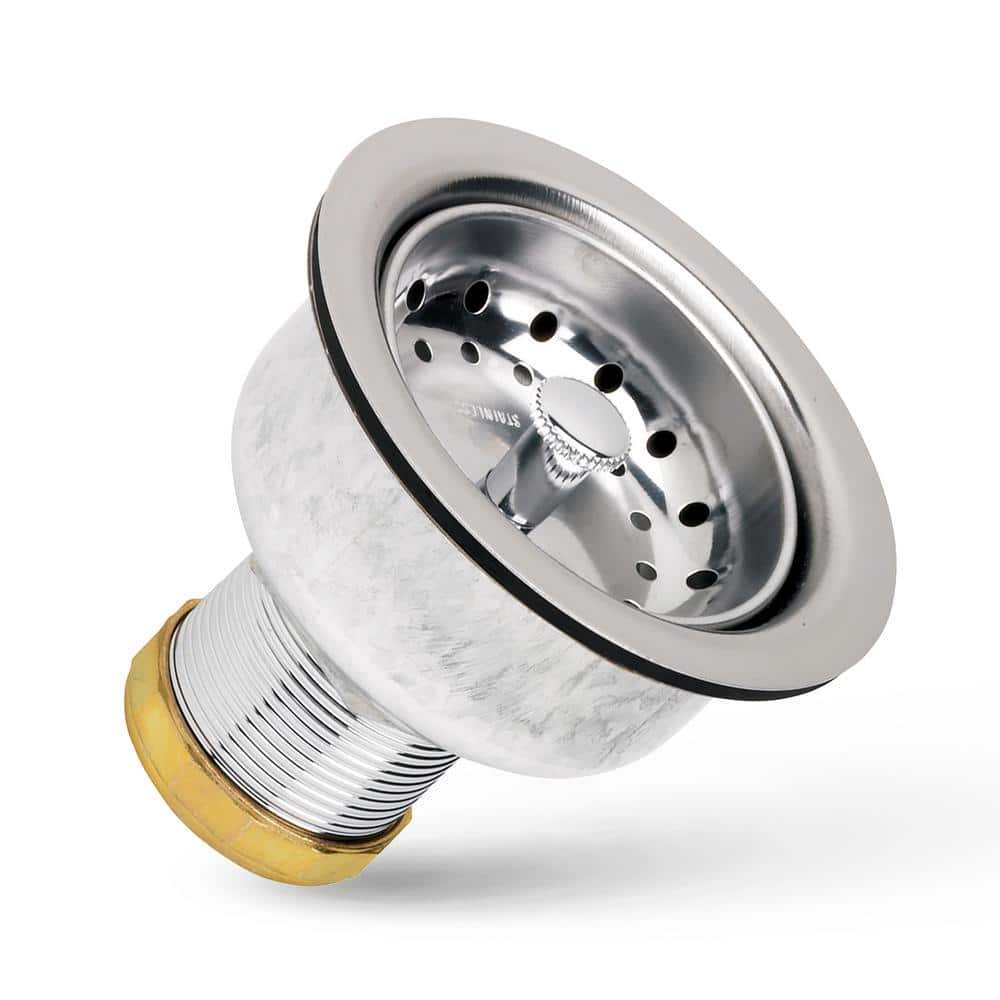 PLUMBFLEX 3-1/2 in. - 4 in. Stainless Steel Drain Assembly with ...