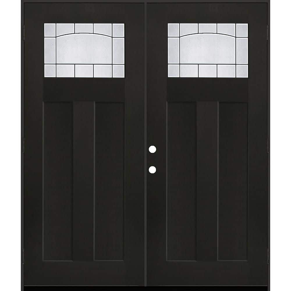 Steves & Sons Regency 72 in. x 80 in. 1/4 TopL Empire Deco Glass LHOS ...