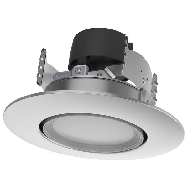 SATCO 4 in. 7.5 Watt CCT Selectable Brushed Nickel Retrofit Gimbaled ...