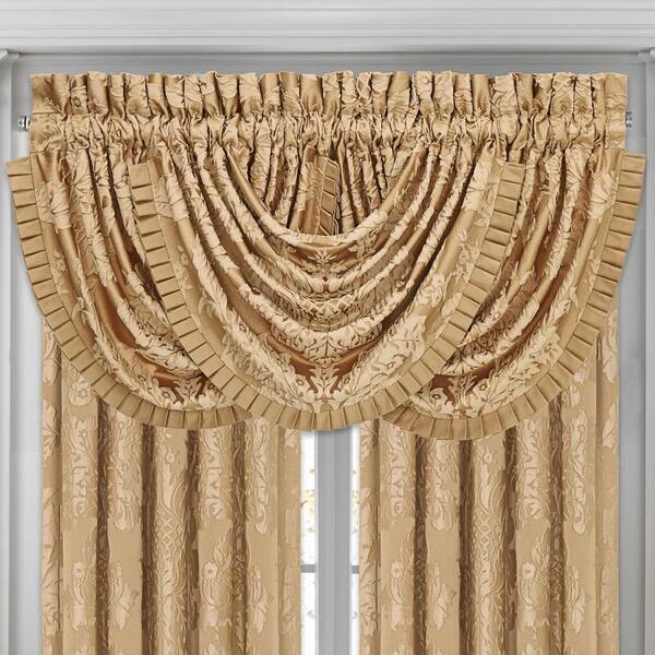 Colonial Gold Polyester Window Waterfall Valance 2050030WTRSW - The ...
