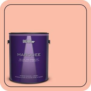 BEHR PREMIUM PLUS 8 oz. #200A-3 Blushing Apricot Semi-Gloss Interior ...