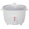 Bene Casa 10-Cup White Rice Cooker and Food Steamer with Glass Lid BC ...