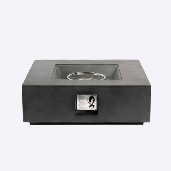 Outdoor Propane Fire Pit Table,35-inch Planter Base, 50,000 BTU ...