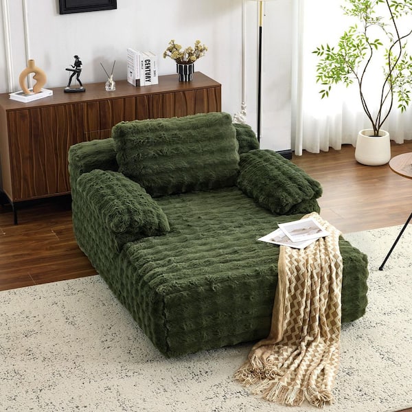 Karl home 46.46 in. Green Bubble Velvet Full Size Sofa Bed K1G98001222 ...