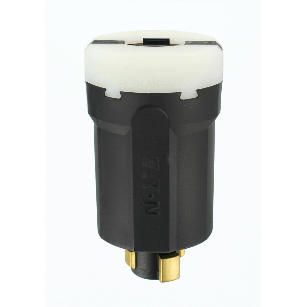 Leviton 30 Amp 600-Volt AC 20 Amp 250-Volt Locking Grounding Plug, Gray ...