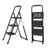 Tatayosi 3-Step Iron Folding Step Stool Ladder 330 lbs. Load Capacity ...