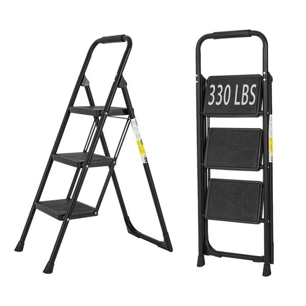 CAPHAUS Reach Height 1.7 ft. Folding Light-Weight 2-Step Ladder, 330 ...