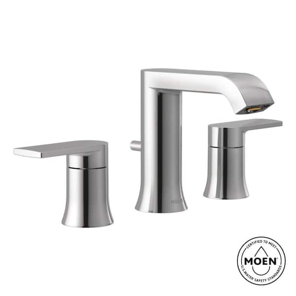 MOEN Genta LX 2-Handle 8 in. Widespread Modern Bathroom Faucet, Valve ...