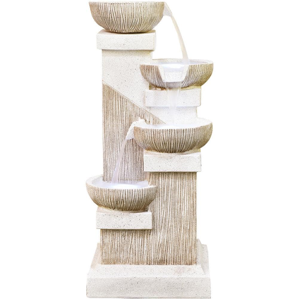 Hanover 35 in. Contemporary Square-Base Indoor or Outdoor Garden ...