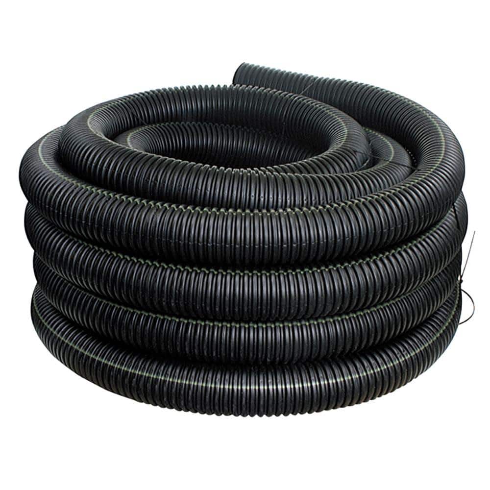 Advanced Drainage Systems 4 in. x 50 ft. Singlewall Solid Drain Pipe ...