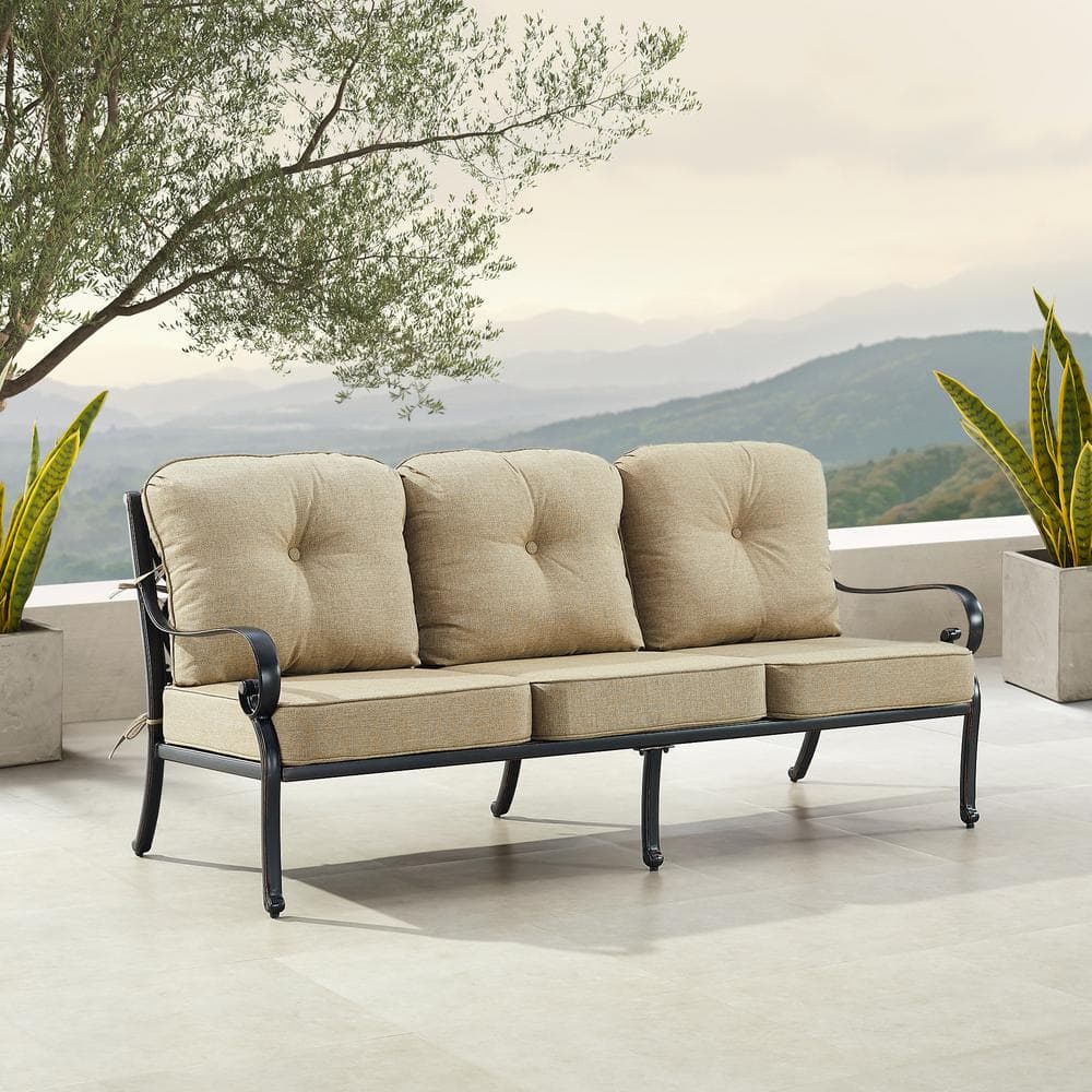 Oakland Living Black 1-Piece Aluminum Outdoor Deep Seating Deep Seating ...