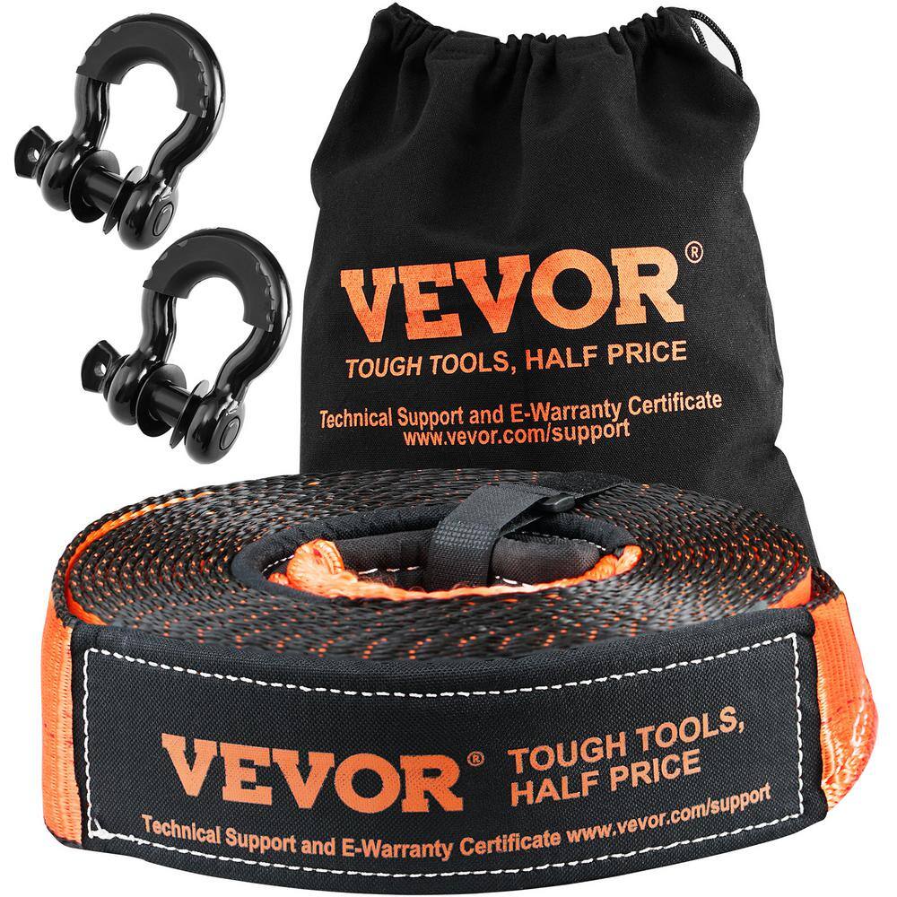 VEVOR Off-Road Recovery Kit, 3 in., Heavy Duty Winch Recovery Kit with ...