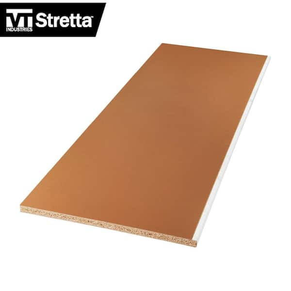 STRETTA 6 ft. White Laminate Countertop Kit with Full-Thickness Square ...