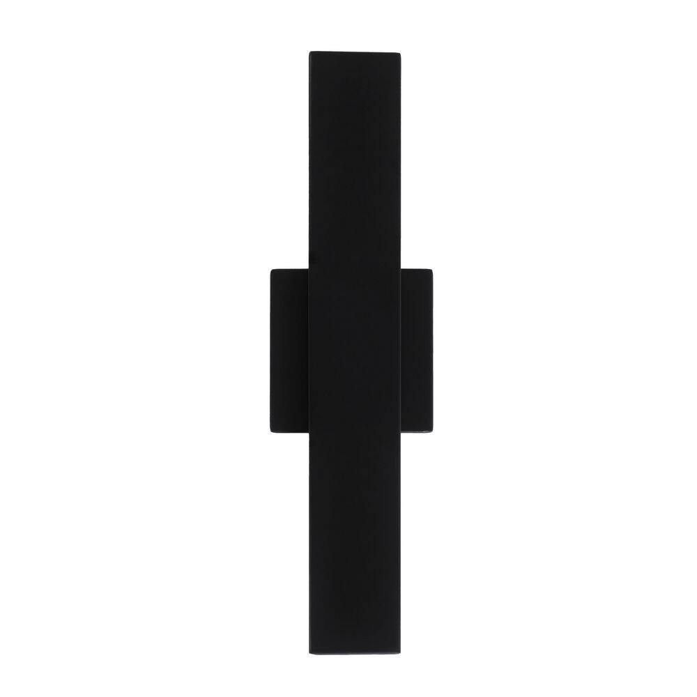 Pia Ricco 16 in. Black Outdoor Sconce Indirect Light LED Porch Light ...