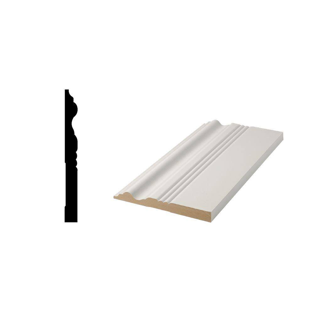 Woodgrain Millwork WG 6688 19/32 in. x 6-1/4 in. Primed MDF Base ...