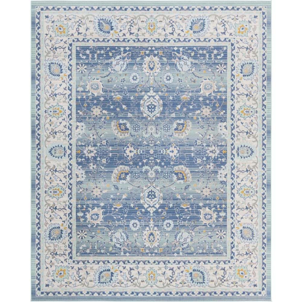 Unique Loom Whitney Bordeaux French Blue 7 ft. 10 in. x 10 ft. Area Rug ...