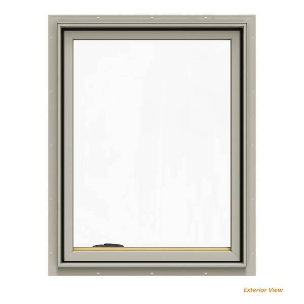 JELD-WEN 28.75 in. x 36.75 in. W-2500 Series Desert Sand Painted Clad ...