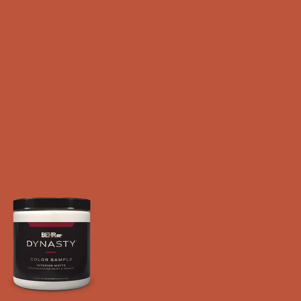 BEHR DYNASTY 8 oz. #S-G-200 Glowing Firelight Matte Stain-Blocking ...