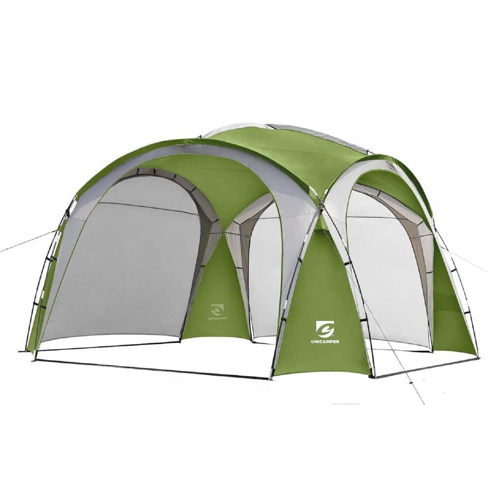Cesicia UPF50 Plus 12 ft. x 12 ft. Pop Up Green Canopy Tent with Side ...