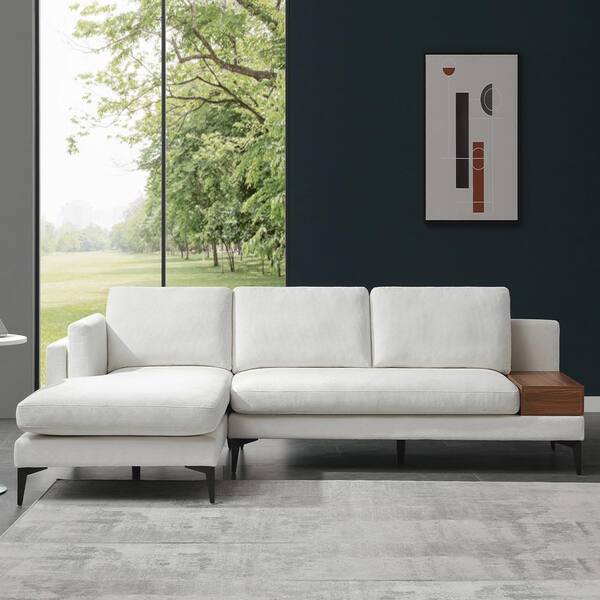 Madison mid century modern small space sectional sofa with reversible store
