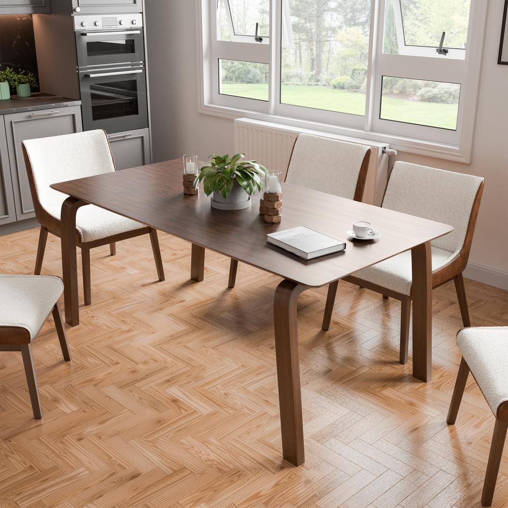 Furniture of America Forest Wisp Mid Century Modern Walnut Wood 71 in ...