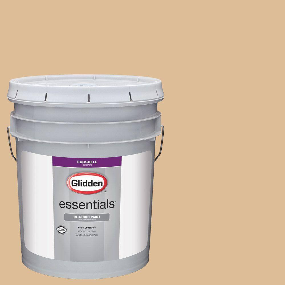 Glidden Essentials 5 gal. #HDGY11U Tuscan Tan Eggshell Interior Paint ...