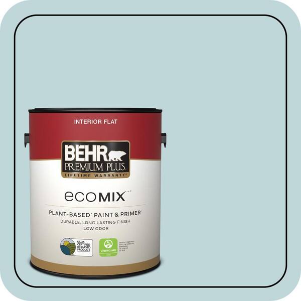 BEHR PREMIUM PLUS 1 gal. #S450-2 Wind Speed Flat EcoMix Plant-Based ...