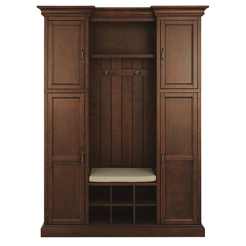 Home Decorators Collection Royce Walnut Brown 60 in. Hall Tree ...