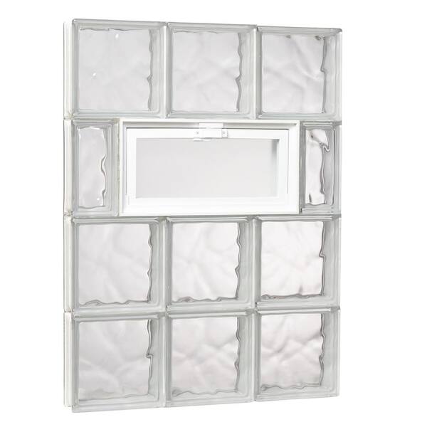 TAFCO WINDOWS 23.25 in. x 31 in. x 3.125 in. Wave Pattern Glass Block ... TAFCO WINDOWS 23.25 in. x 31 in. x 3.125 in. Wave Pattern Glass Block ...