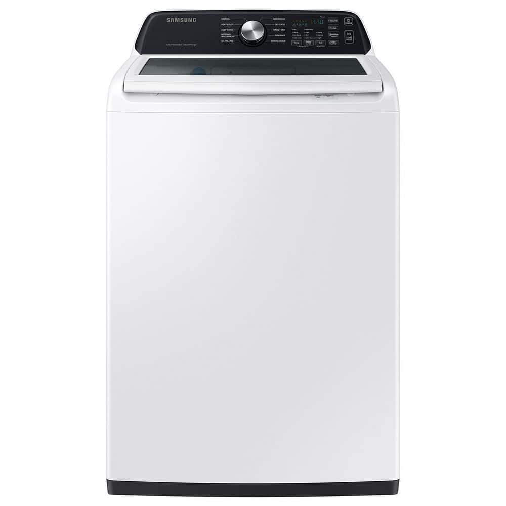 Samsung 4.7 cu. ft. Large Capacity Top Load Washer in White/Black with ...
